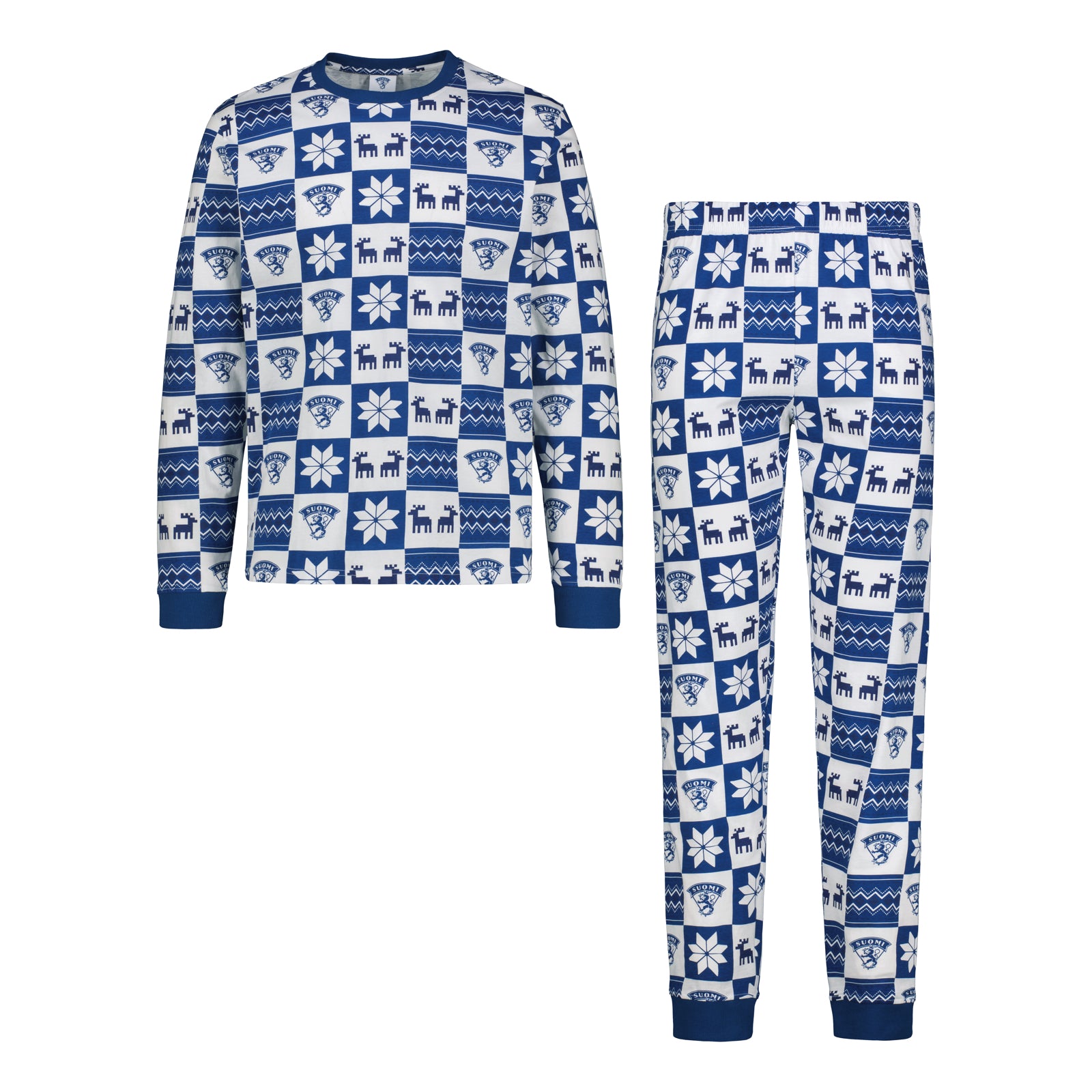 Leijonat children's pyjama set, blue and white – Leijonat Store